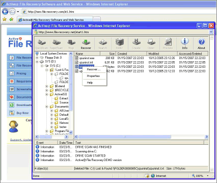 Active@ File Recovery Web Service and VISTA Users